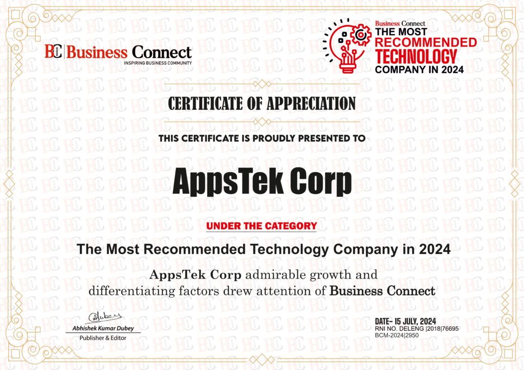 AppsTek Corp – The Most Recommended Technology Company 2024